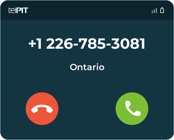 Who is 2267853081 / (226) 785-3081 from Ontario - telPIT