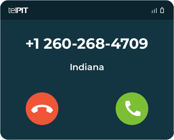 Who is 2602684709 / (260) 268-4709 from Indiana - telPIT